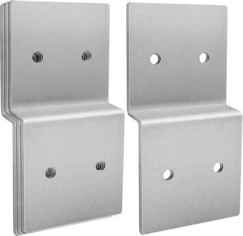 4 Pcs 6 Post To Beam Supportheavy Duty Silver Z Bracket For 2x6