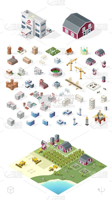 城市 矢量 化学元素周期表 分离着色 白色背景 高雅 商务 现代 农场素材 花瓣网