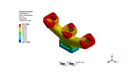 Thermo Mechanical Assessment Of Representative Exhaust Manifold Model PyAnsys Workflows
