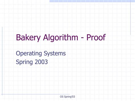 Ppt Bakery Algorithm Proof Powerpoint Presentation Free Download