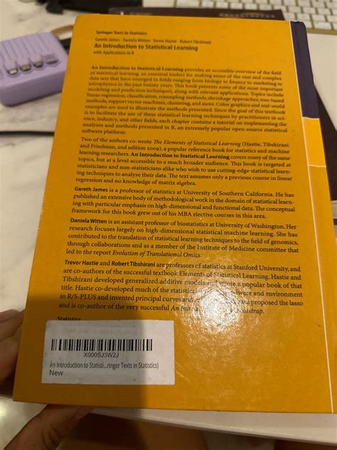 An Introduction To Statistical Learning Hobbies And Toys Books