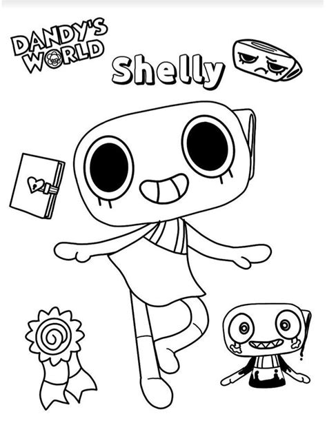 Dandys World Coloring Page Shelly In 2025 Coloring