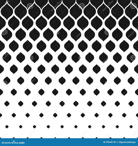 Vector Halftone Pattern Monochrome Geometric Texture Vertical Stock Vector Illustration Of