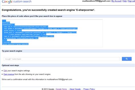 Using Google Custom Search API In Web API