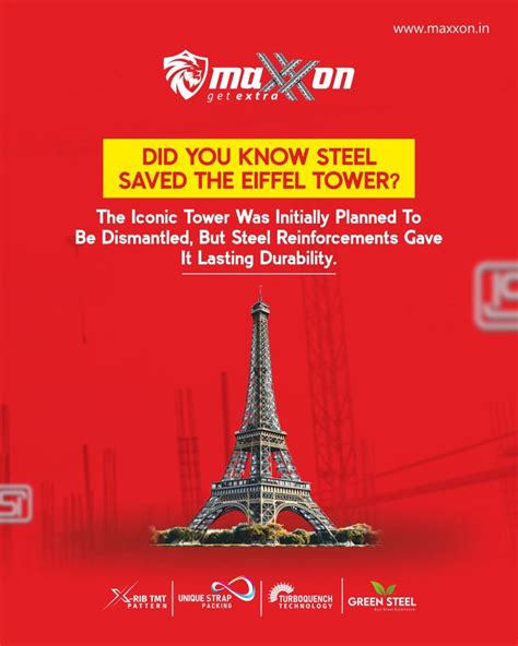 Maxxonsteel Steelpower Eiffeltower Buildinghistory Durablesteel Maxxon Tmt