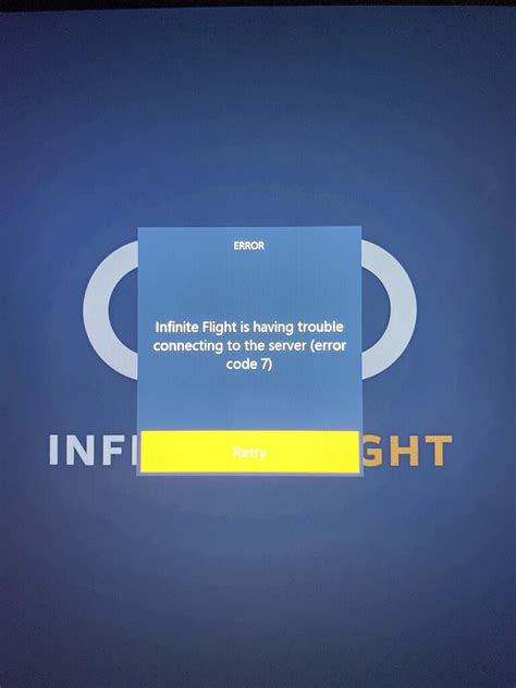 code 7 error support infinite flight community