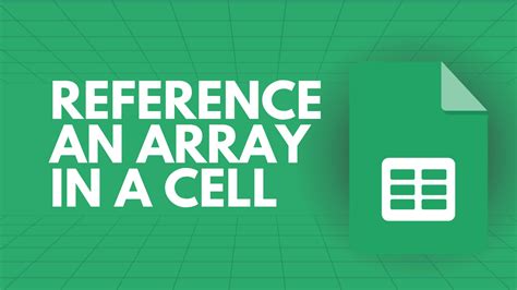 How To Bring Value From Other Cells How To Reference An Array In A Cell