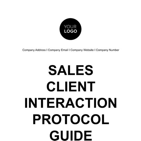 Sales Client Interaction Protocol Guide Template Edit Online And Download Example