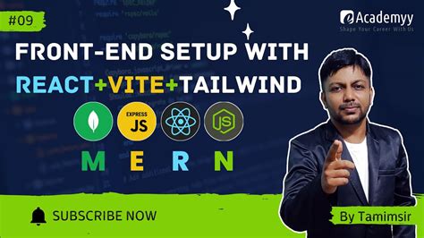 ⚛️ Setting Up Frontend With React Vite And Tailwind Css Mern Stack Project 2025 🚀 Youtube