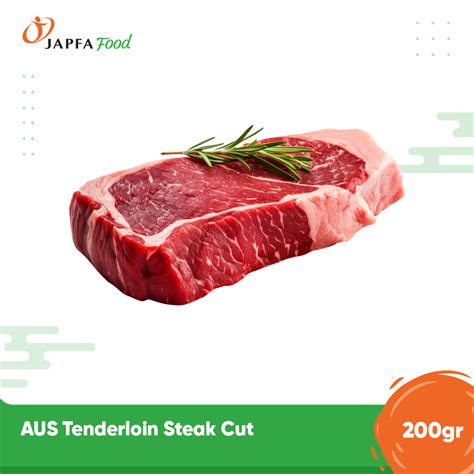 Promo Daging Sapi Impor Has Dalam Aus Tenderloin Beef Steak Cut 200gr