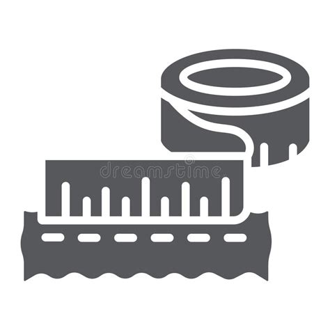 Measuring Tape Line Icon Measurement And Meter Ruler Sign Vector