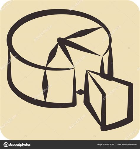 Icon Pie Chart Related Visualization Symbol Hand Drawn Style Simple Stock Vector By ©amin