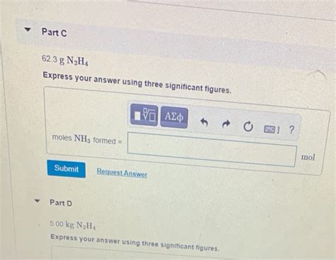 Solved Part A 2 1 Mol N Express Your Answer Using Two