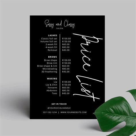 Design Price List Template Design Talk