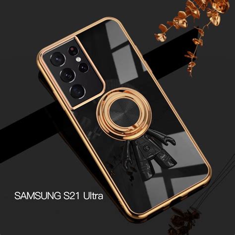 Гальванический чехол для Samsung Galaxy S21 Ultra с Космонавт Кольцо ...