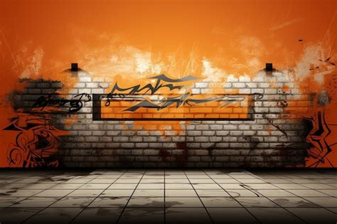 Graffiti Background And Empty Space Premium Ai Generated Image