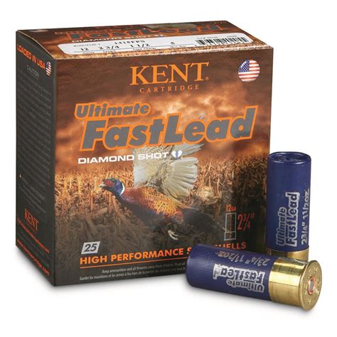 Kent Ultimate Fast Lead Shotshells 12 Gauge 2 3 4 1 1 2 Oz 25