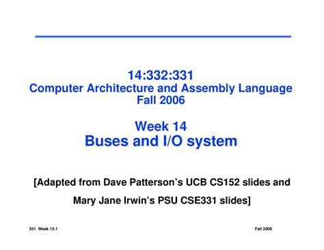 Buses And I O System Computer Architecture And Assembly Language 332 331 Docsity