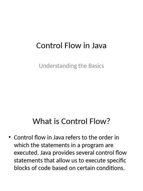 Control Flow In Java Pdf