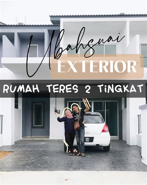 TIPS UBAHSUAI EXTERIOR RUMAH TERES 2 TINGKAT แกลเลอรทโพสตโดย AI DEN HOME Lemon8