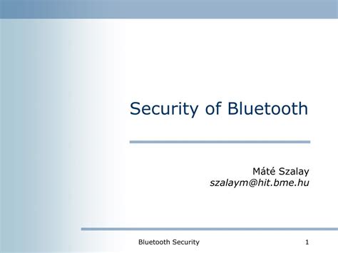 PPT Security Of Bluetooth PowerPoint Presentation Free Download ID