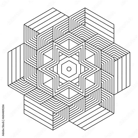Geometric Abstract Coloring Pages