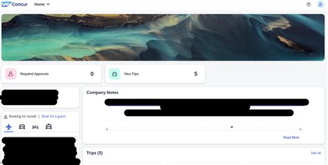 new concur enhanced home page sap concur community