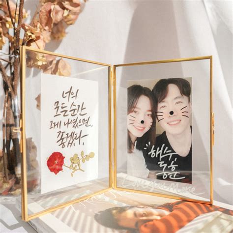 커플 액자 부모님 생일 결혼기념일 캘리그라피 선물 아이디어스