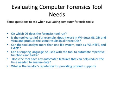 computer forensic tools hardware and software tools pptx operating