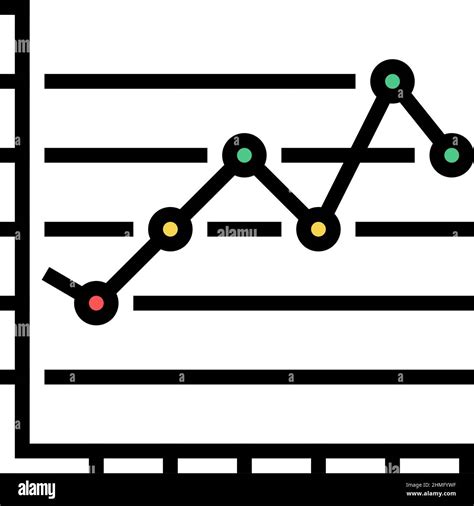 Line Graph Color Icon Vector Illustration Stock Vector Image Art Alamy