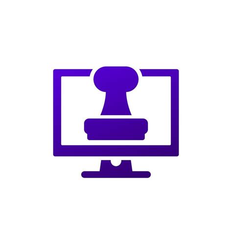 Electronic Stamp Icon On White 60019559 Vector Art At Vecteezy