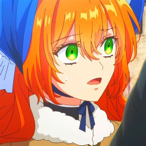 Orange Haired Anime Girl With Green Eyes
