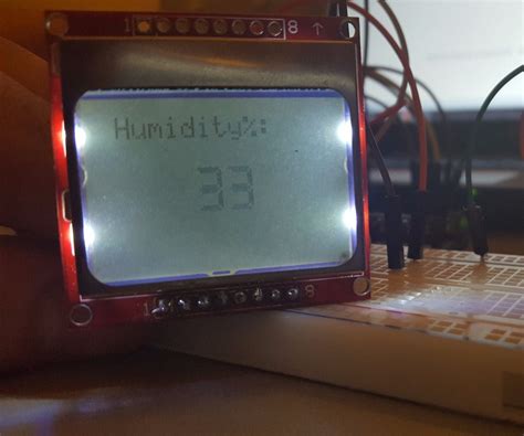 Arduino Dht 22 Nokia 5110 Thermometer 3 Steps Instructables