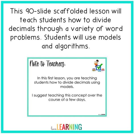 Dividing Decimals Slides Lesson Th Grade Math By Love Learning