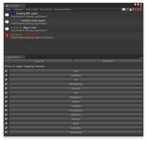 GitHub Semaeopus Unity Logger A Simple Channel Driven Logging Script For Use With Unity