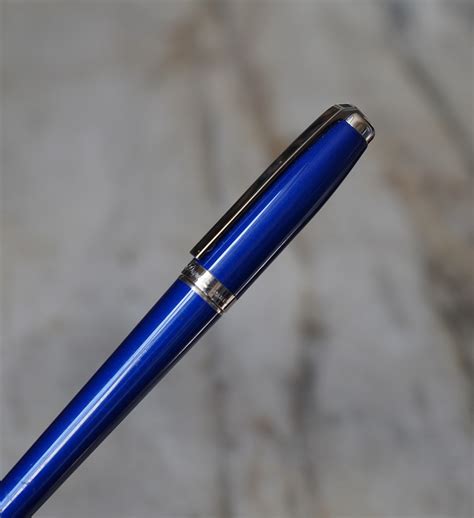 Stylo Roller S T Dupont Fidelio Laque Bleu Profond And Chrome Rare