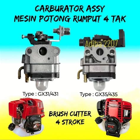 Jual Carburator Assy Gx31gx35 Karburator Mesin Potong Rumput 4 Tak