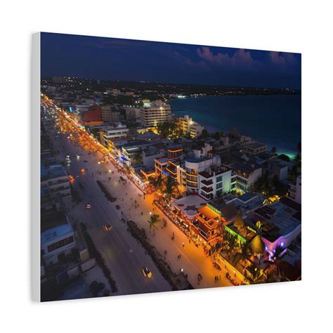 Playa Del Carmen City Skyline Ai Canvas Wall Art Print Office Etsy