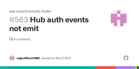 hub auth events not emit · issue 563 · aws amplify amplify flutter
