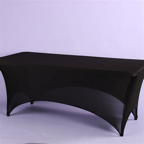 Spandex 8 Rectangle Table Cover Black