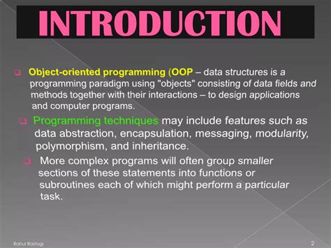Object Oriented Programming Pptx Programming Languages Computing