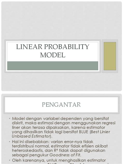 Linear Probability Model Pdf