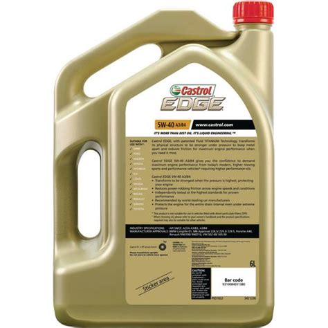 Shop - Castrol Edge 5W-40 A3/B4 Advanced Full Synthetic Motor Oil ...
