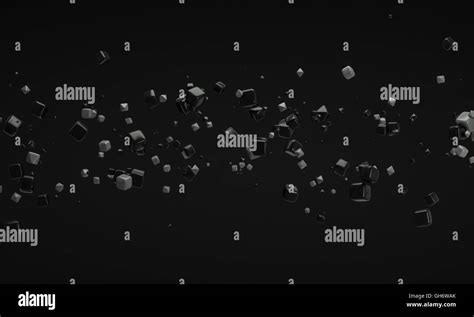 Abstract Cube Object Black And Gray D Rendering Stock Photo Alamy