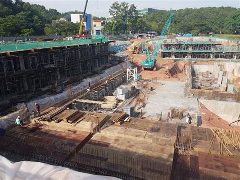 Building Substructure And Super Structure Under Construction Using The Open Cut Method