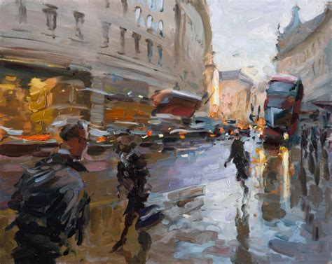 Rob Pointon Roi British Plein Air Artist Regent Street Rush Panter
