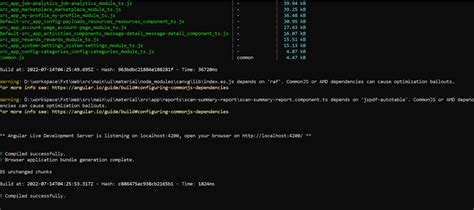 Typescript Angular Application Upon Using Npm Start Not Working