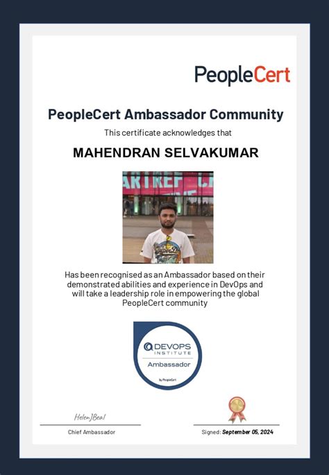 Mahendran Selvakumar On Linkedin Devopsinstitute Peoplecert Devops Mentoring Leadership