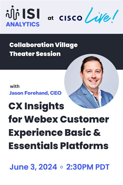 Isi Invited To Cisco Live 2024 Collaboration Village Isi Analytics