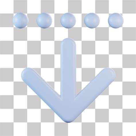 Premium Psd Dots Scroll Down 3d Icon